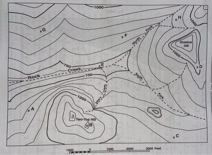 Solved (9) Relative relief: (bracket range) (10) Which | Chegg.com