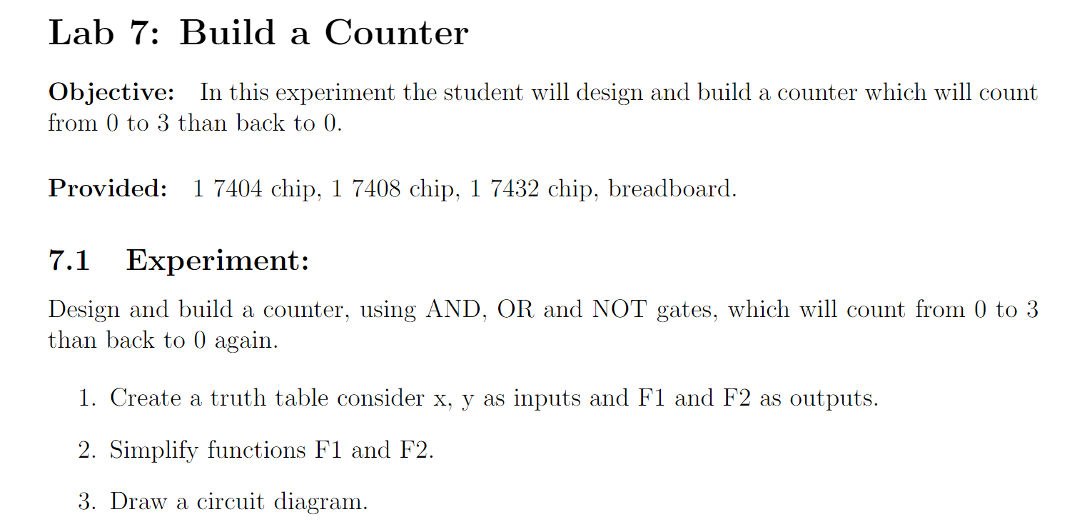 Solved Lab 7: Build a Counter Objective: In this experiment | Chegg.com