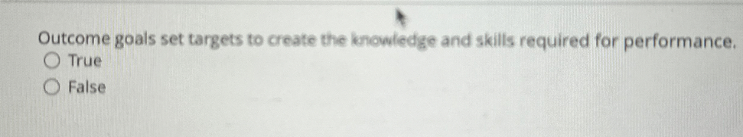 Solved Outcome goals set targets to create the knowledge and | Chegg.com