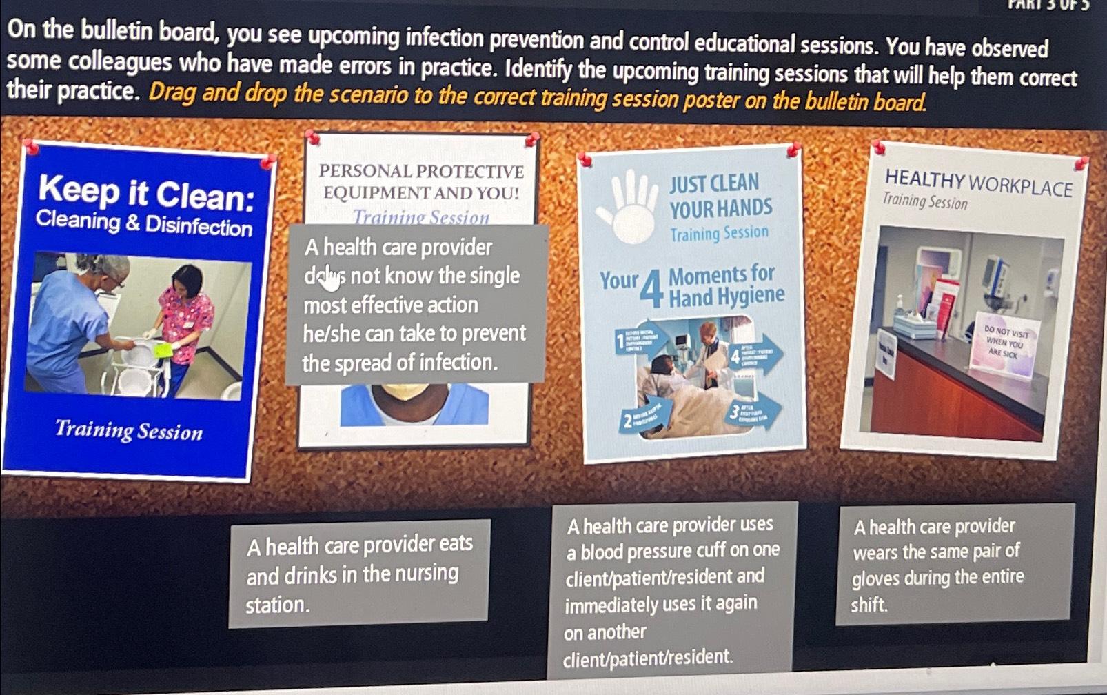 Solved On the bulletin board, you see upcoming infection | Chegg.com