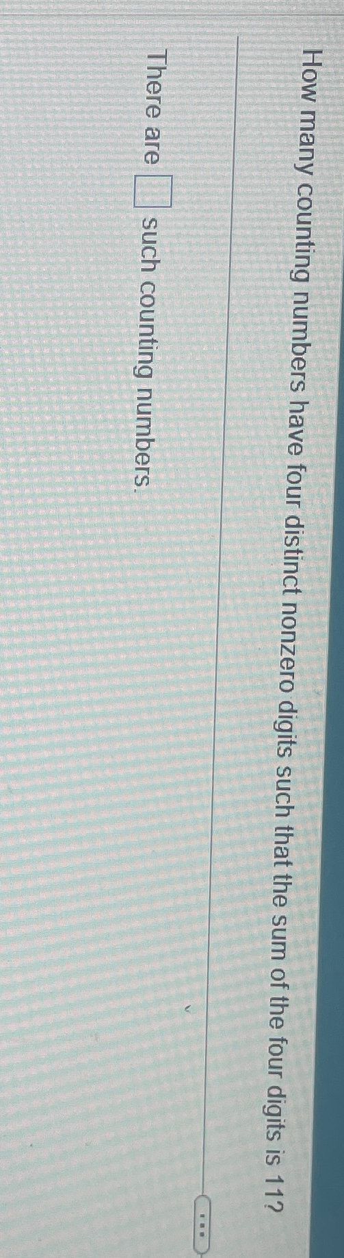Solved How many counting numbers have four distinct nonzero | Chegg.com