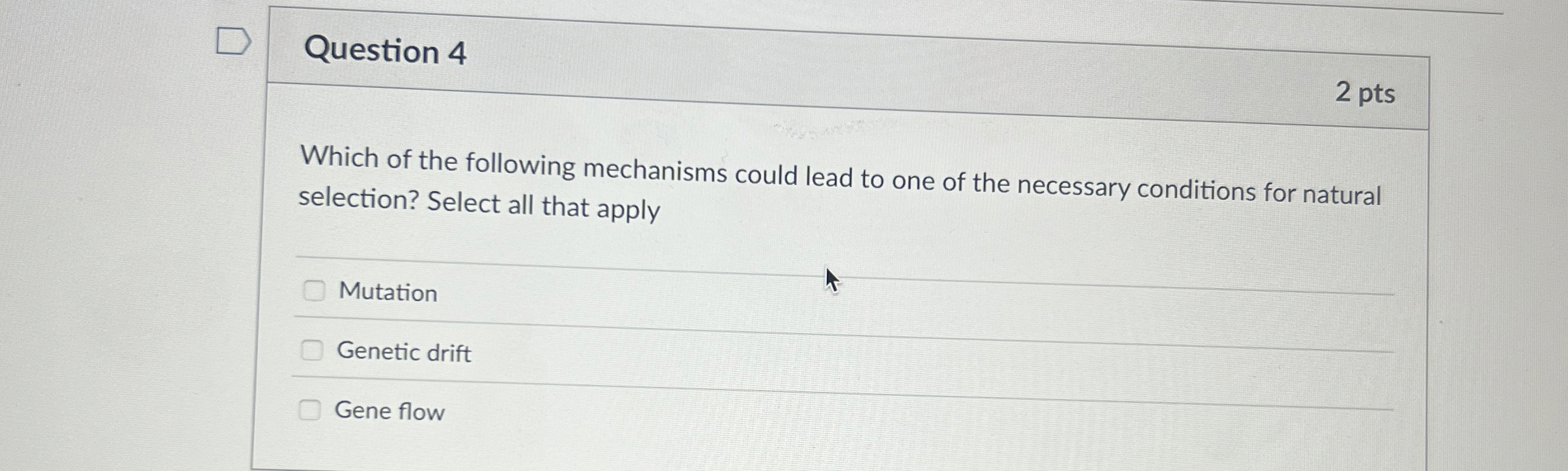 Solved Question 4Which of the following mechanisms could | Chegg.com
