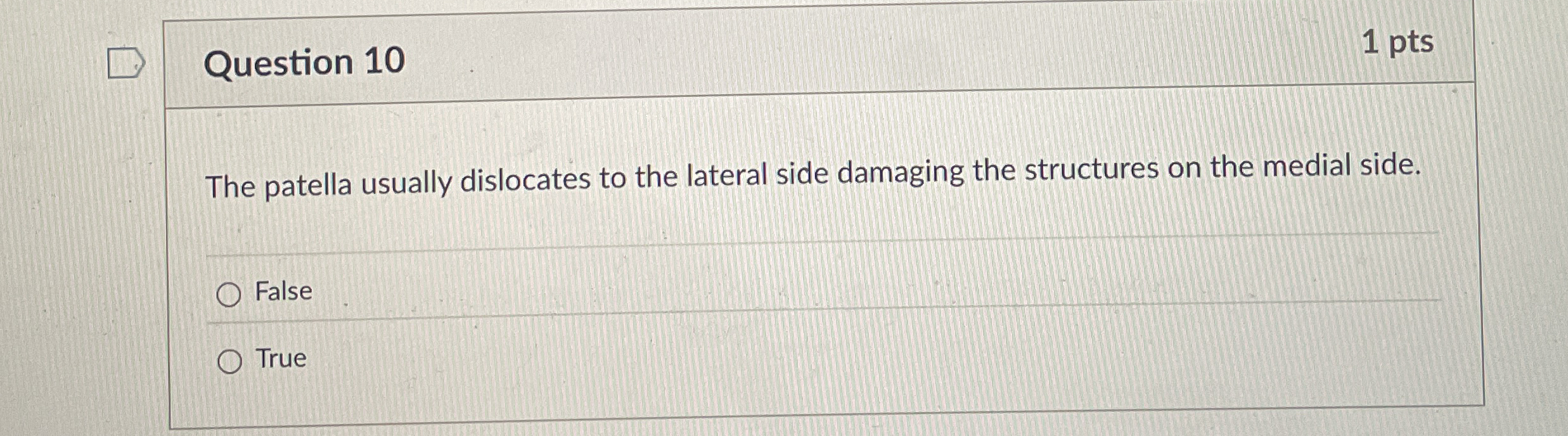 Solved Question 101 ptsThe patella usually dislocates to | Chegg.com Solved Question 101 ptsThe patella usually dislocates to | Chegg.com