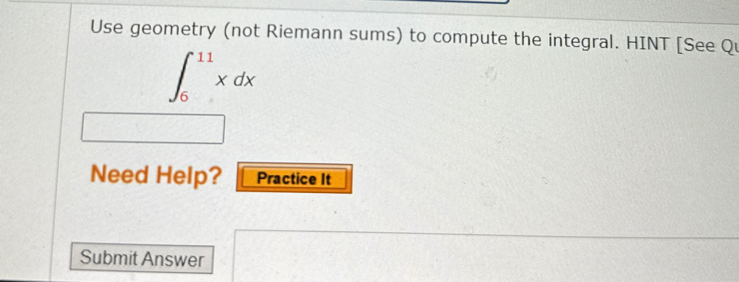 Solved Use geometry (not Riemann sums) ﻿to compute the | Chegg.com