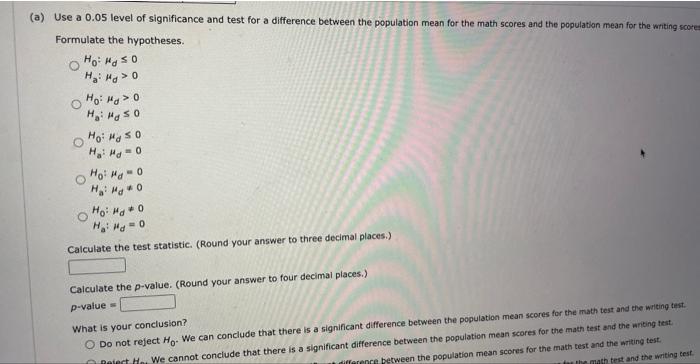 Solved A standardized exam consists of three parts: math, | Chegg.com