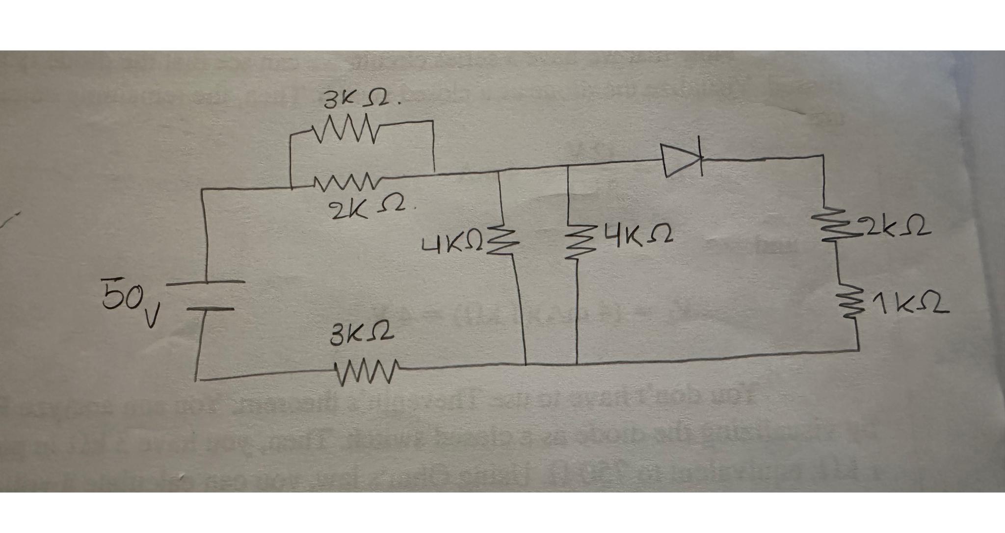 Solved whats V load , ﻿I load , ﻿and P load if the diode is | Chegg.com