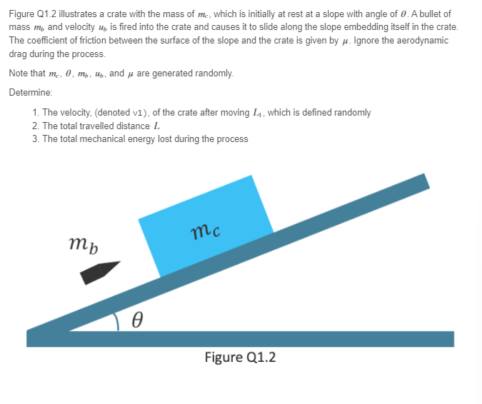 Solved Figure Q1.2 ﻿illustrates a crate with the mass of mc, | Chegg.com