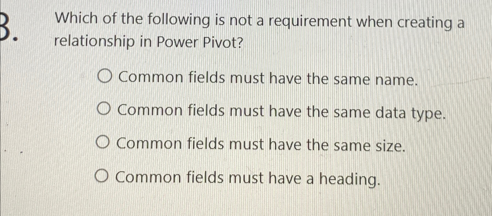 Solved Which of the following is not a requirement when | Chegg.com