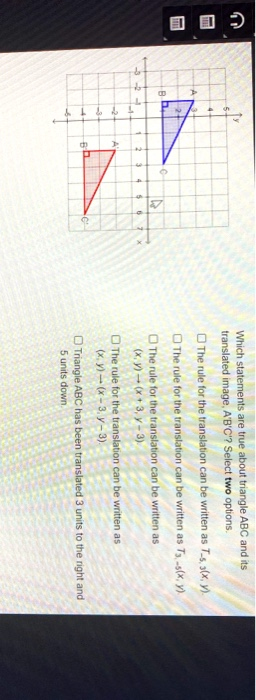 Solved Which statements are true about triangle ABC and its | Chegg.com