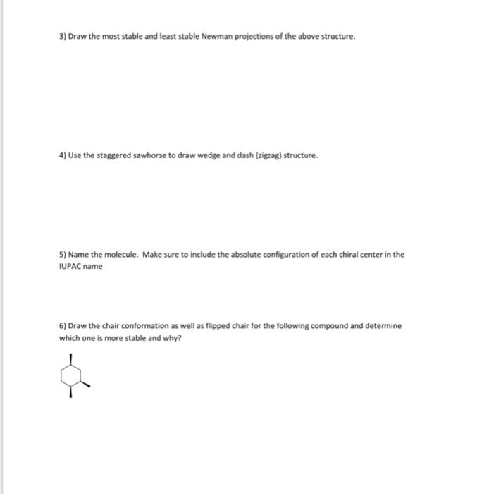 Solved Consider the following Fischer projection: 1) Draw | Chegg.com