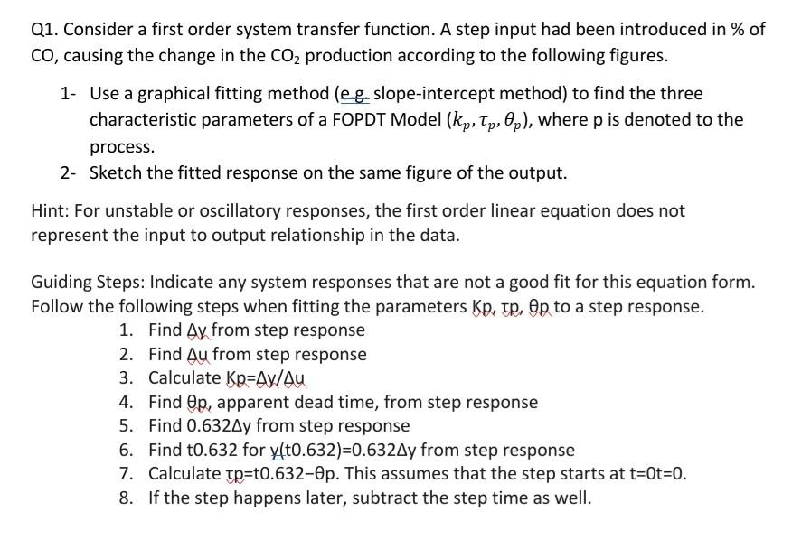 Solved Q1. Consider a first order system transfer function. | Chegg.com