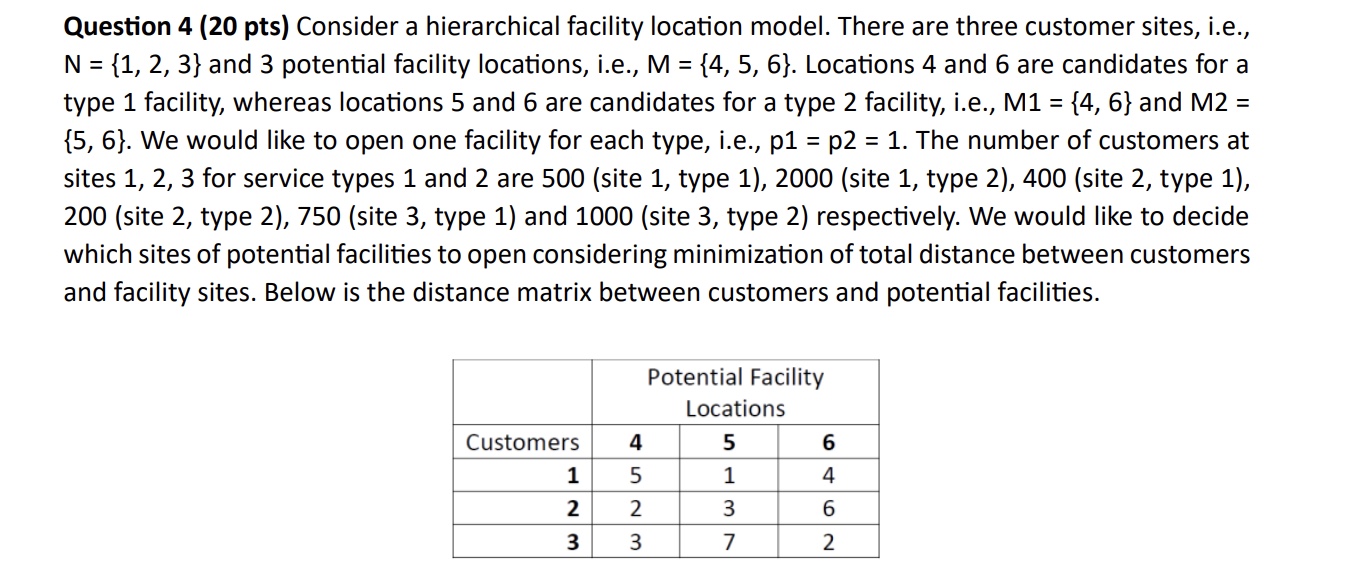 Solved Question 4 (20 ﻿pts) ﻿Consider a hierarchical | Chegg.com