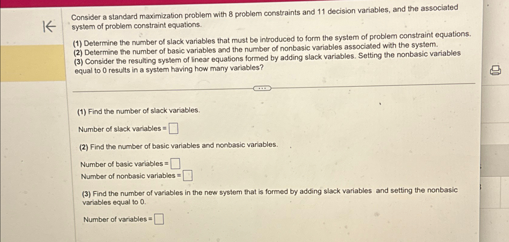 Solved Consider A Standard Maximization Problem With 8