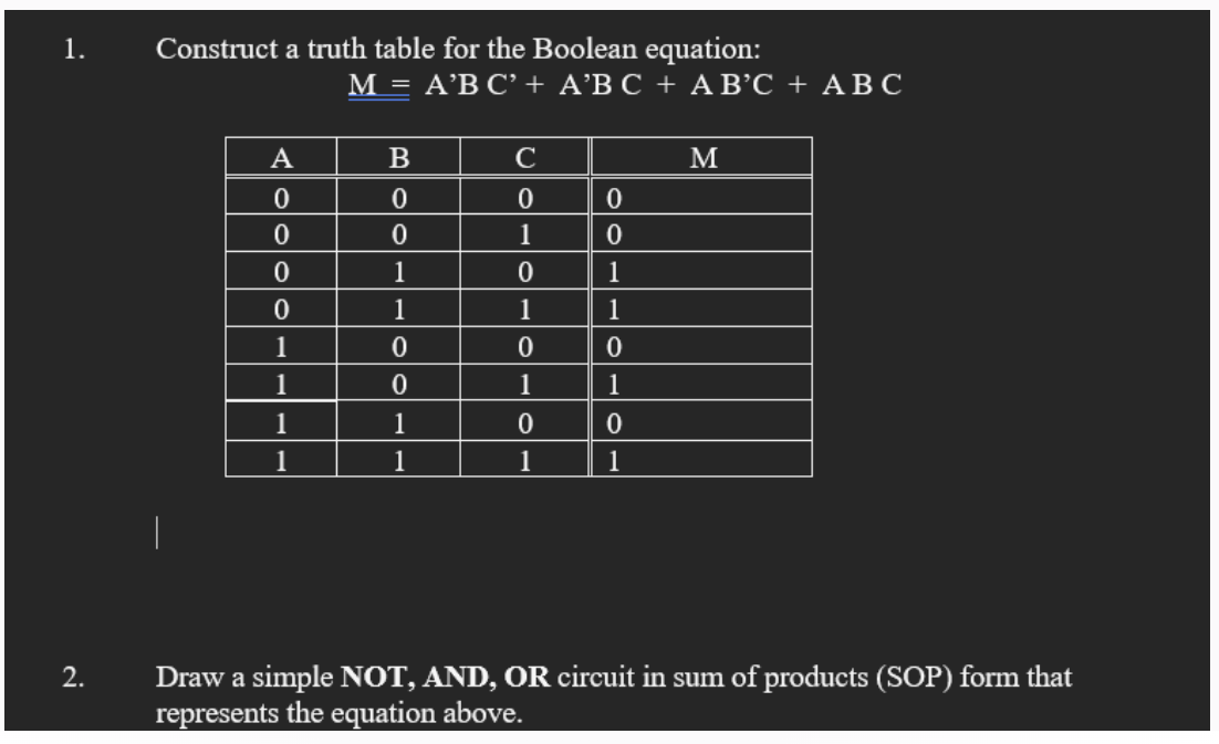 Construct a truth table for the Boolean | Chegg.com