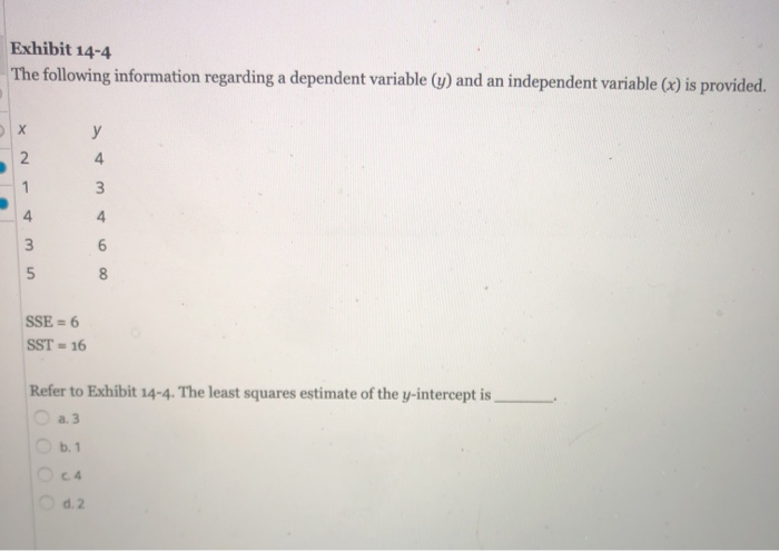 Solved Exhibit 14-4 The following information regarding a | Chegg.com