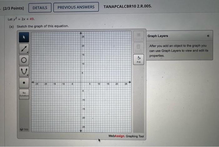 Solved Let y2=2x+49 (a) Sketch the graph of this equation. | Chegg.com