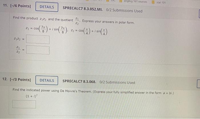 10. [0/4 Points) DETAILS PREVIOUS ANSWERS SPRECALC7 | Chegg.com 10. [0/4 Points) DETAILS PREVIOUS ANSWERS SPRECALC7 | Chegg.com