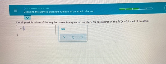 Solved III O ELECTRONIC STRUCTURE Deducing the allowed | Chegg.com