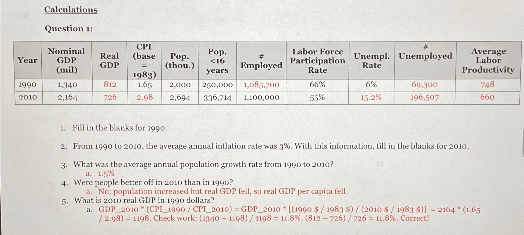 Solved CalculationsQuestion | Chegg.com