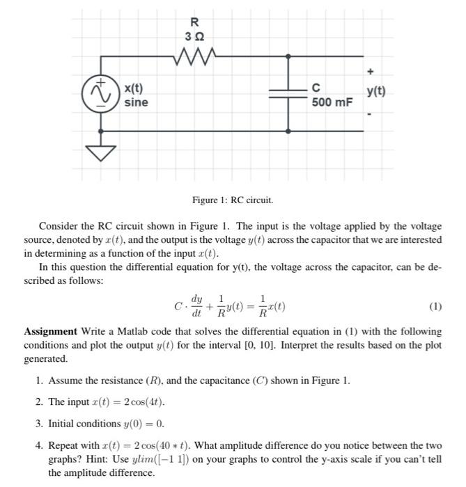 Solved Figure 1: KL circuit. Consider the RC circuit shown | Chegg.com