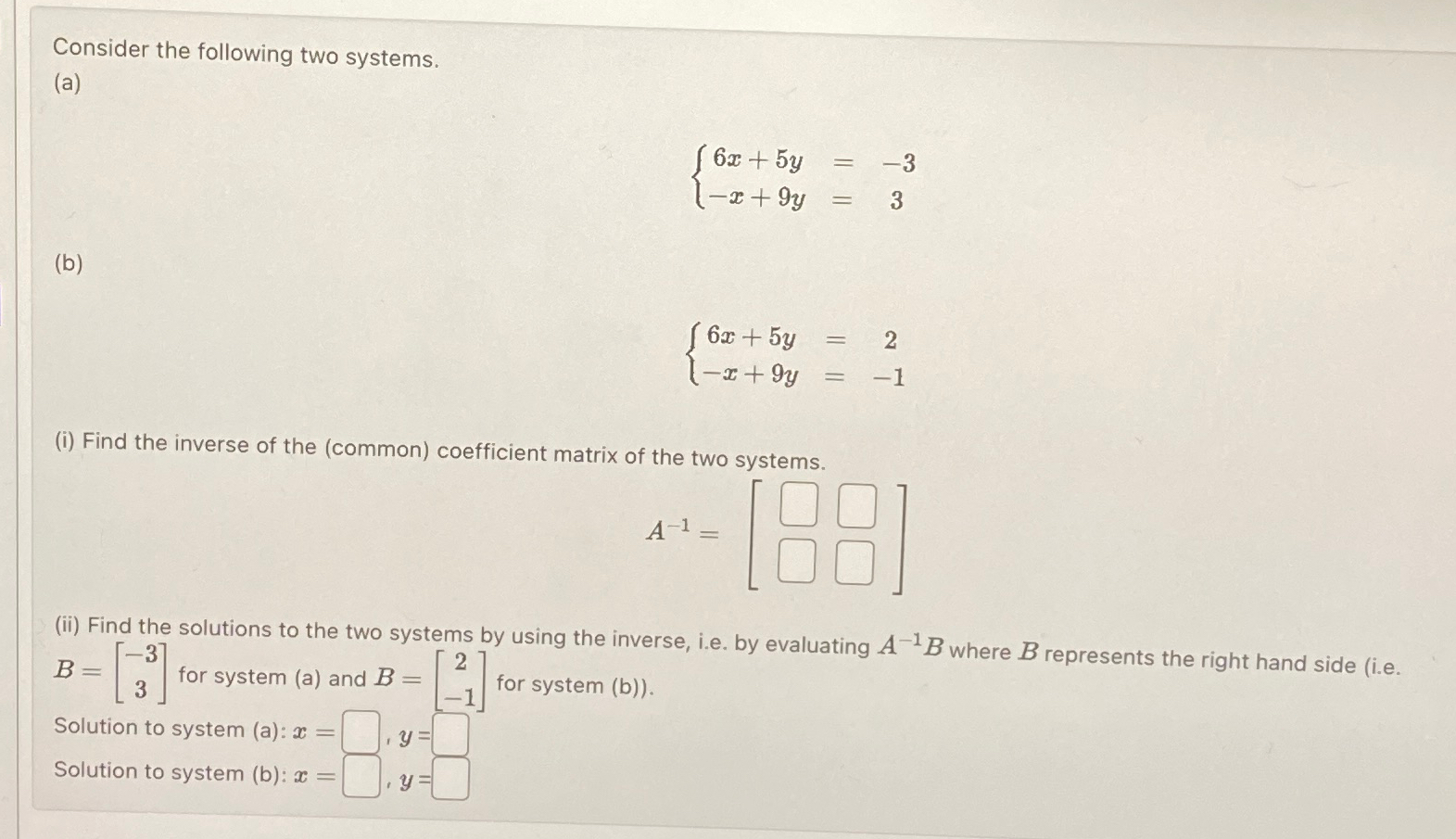 Solved Consider the following two | Chegg.com