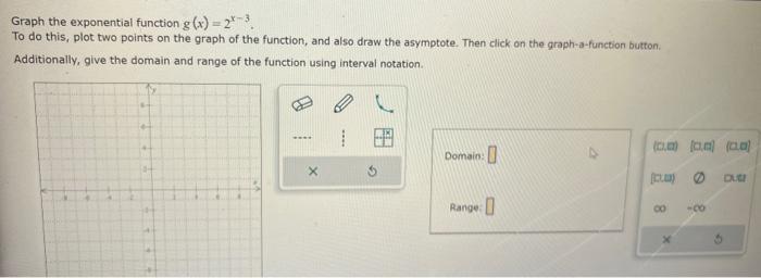 Solved Graph the exponential function g(x)=2x−3. To do this, | Chegg.com