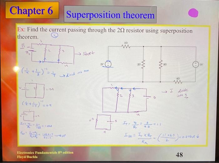 Solved Ex: Find the current passing through the 2Ω resistor | Chegg.com