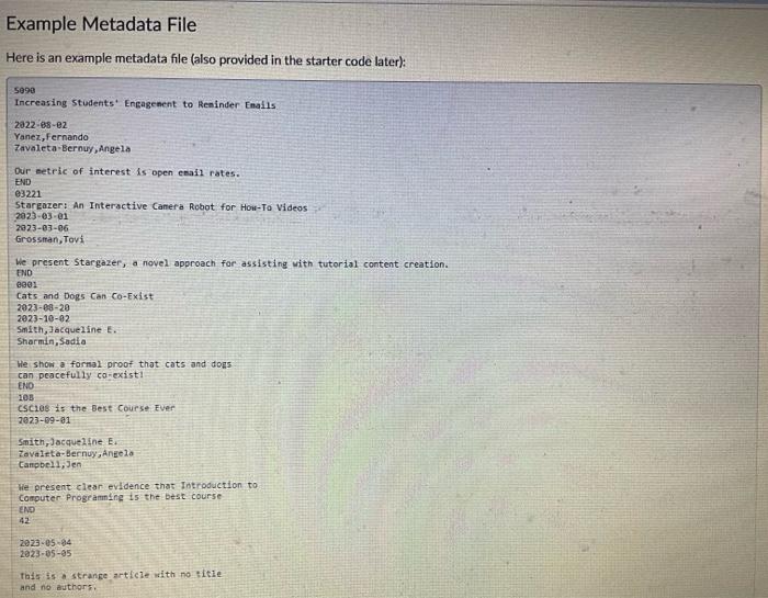 Solved The first parameter is a dictionary mapping author | Chegg.com
