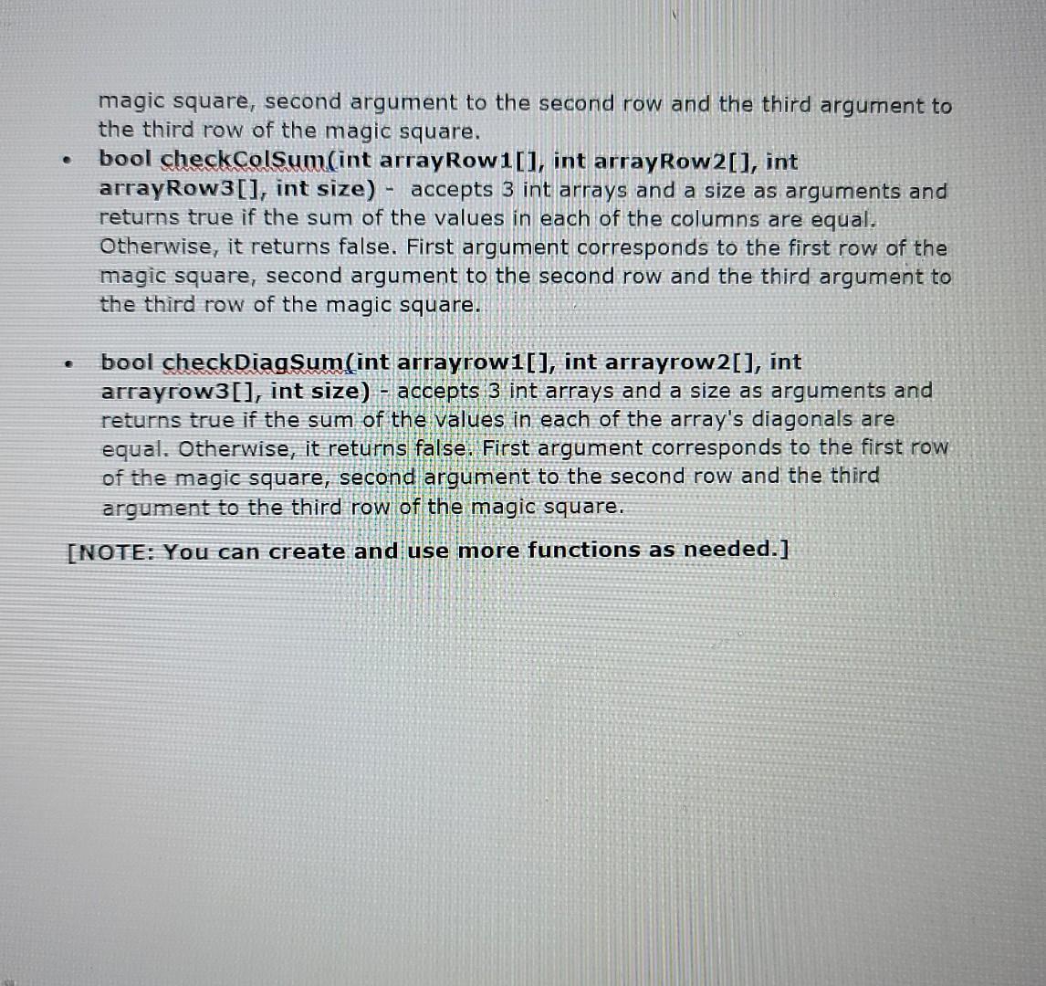Solved Fall 2019 CMSC 140 Programming Project 5: Magic | Chegg.com