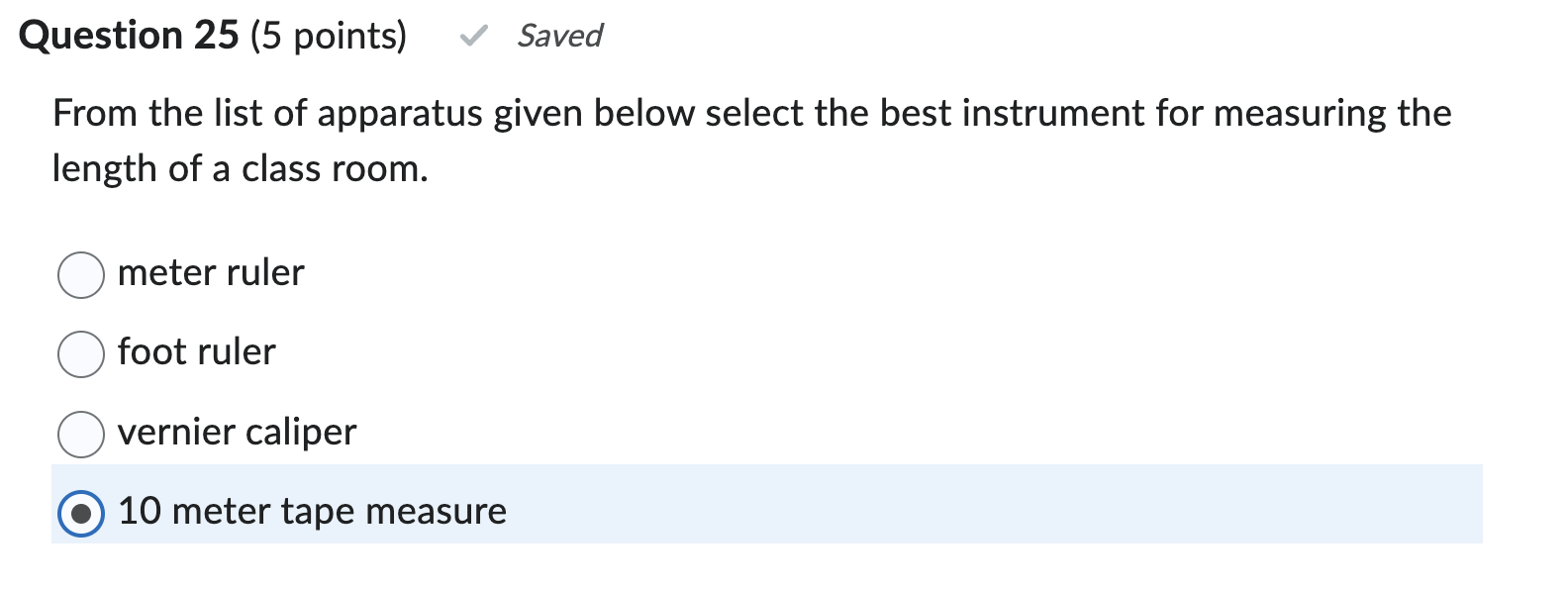 Solved Question 25 (5 ﻿points)From the list of apparatus | Chegg.com