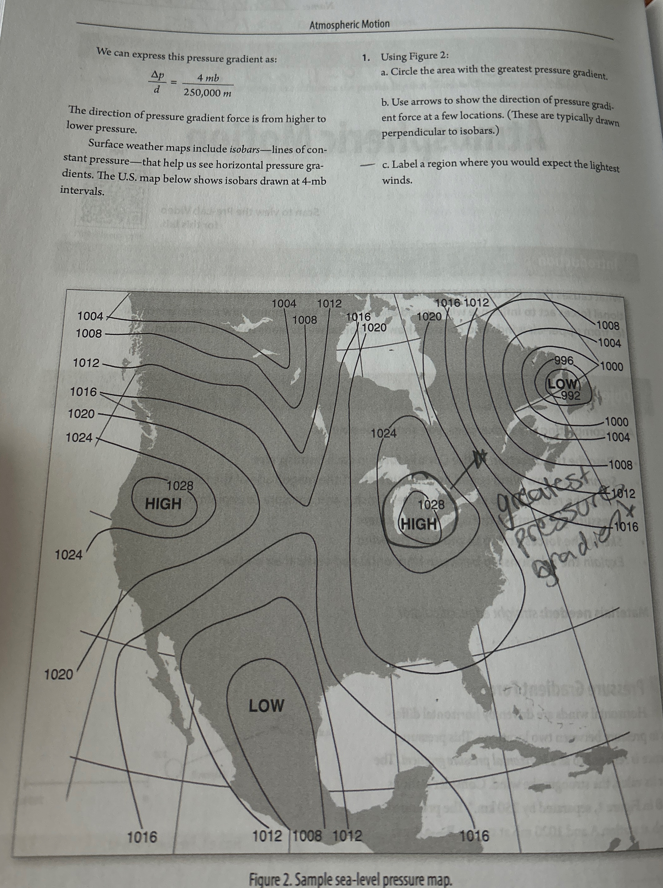 Solved Atmospheric MotionWe can express this pressure | Chegg.com