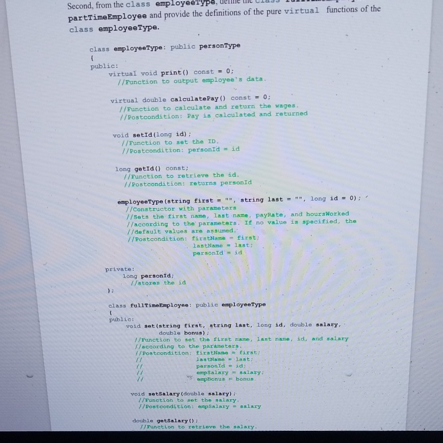 Solved Instructions: 1. Please consider the class | Chegg.com