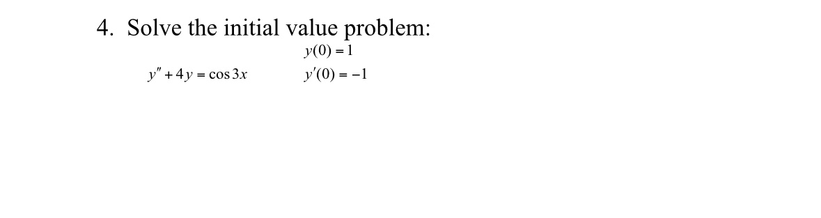 Solved Solve the initial value | Chegg.com