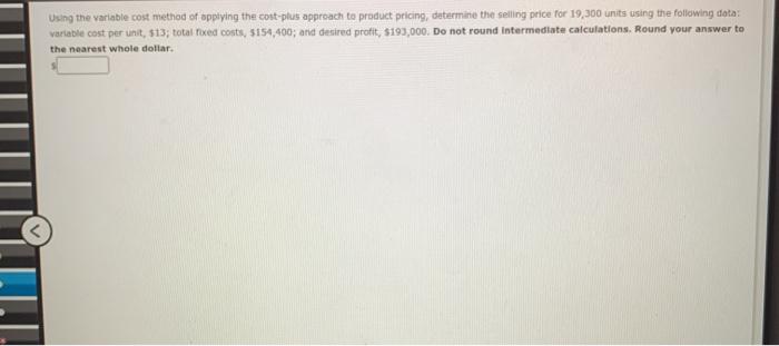 Solved Using the variable cost method of applying the cont | Chegg.com