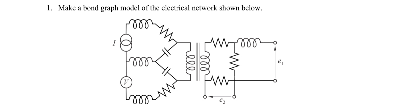 Solved Make a bond graph model of the electrical network | Chegg.com