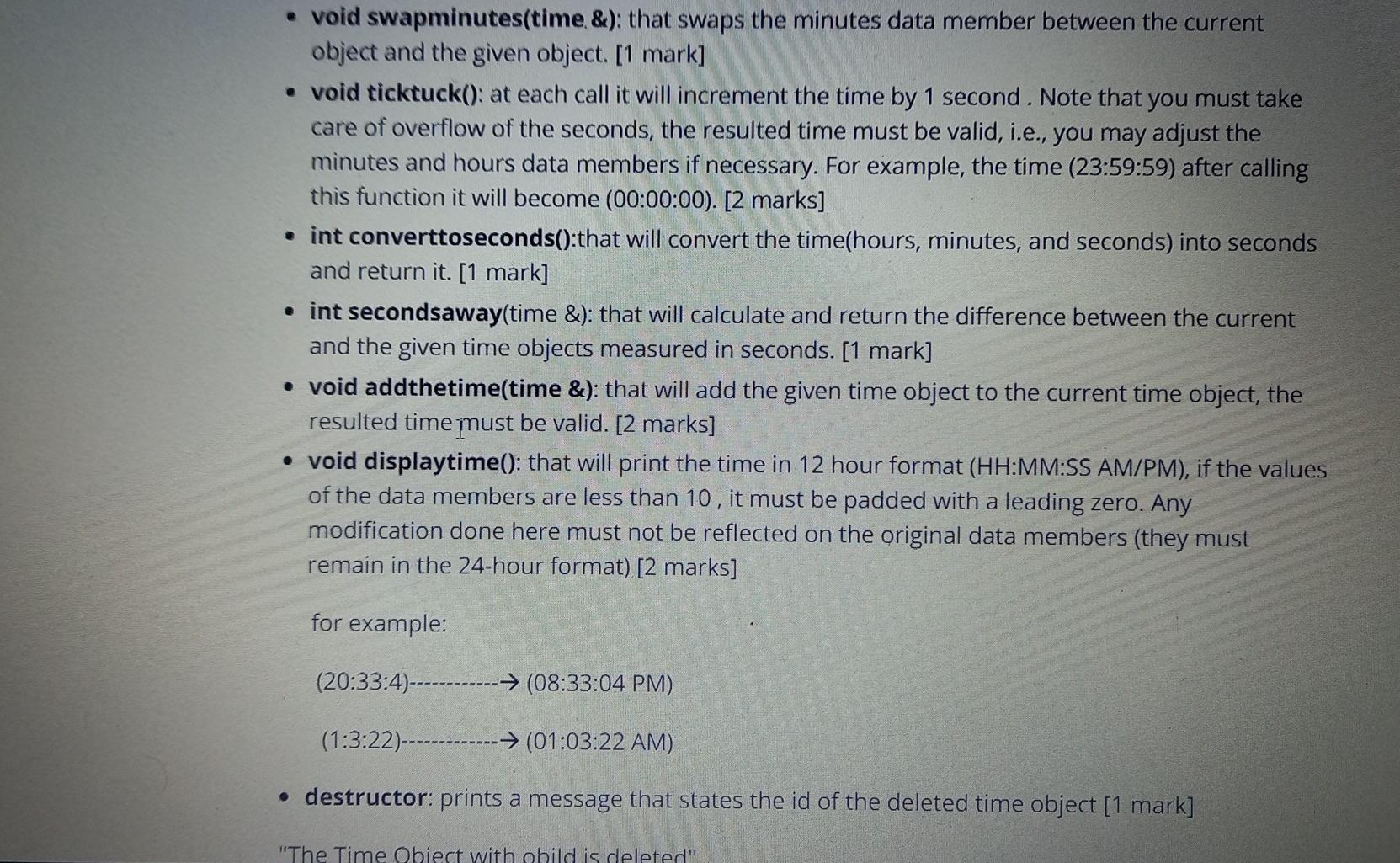 Solved Part1: [20 Marks] Define and implement a class My | Chegg.com