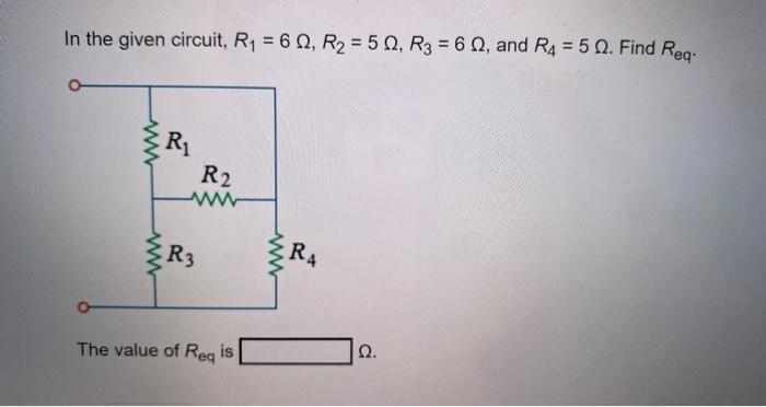 Solved In the given circuit, R1 = 6 1, R2 = 50, R3 = 6 N, | Chegg.com