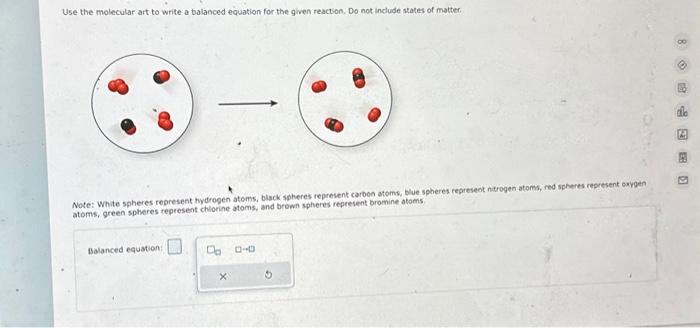 Solved Use the molecular art to write a balanced equation | Chegg.com