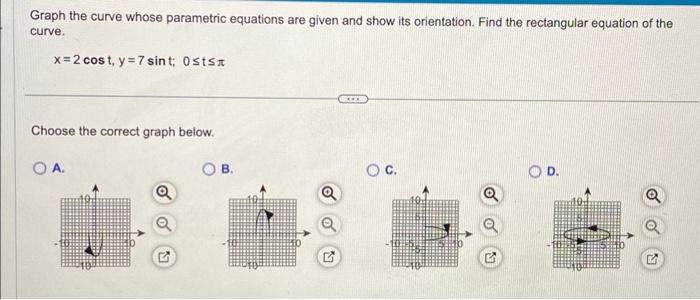 Solved Graph the curve whose parametric equations are given | Chegg.com