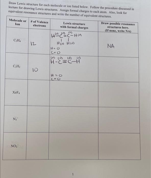 Solved Draw Lewis structure for each molecule or ion listed | Chegg.com