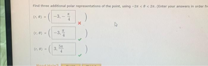 Solved Find three additional polar representations of the | Chegg.com