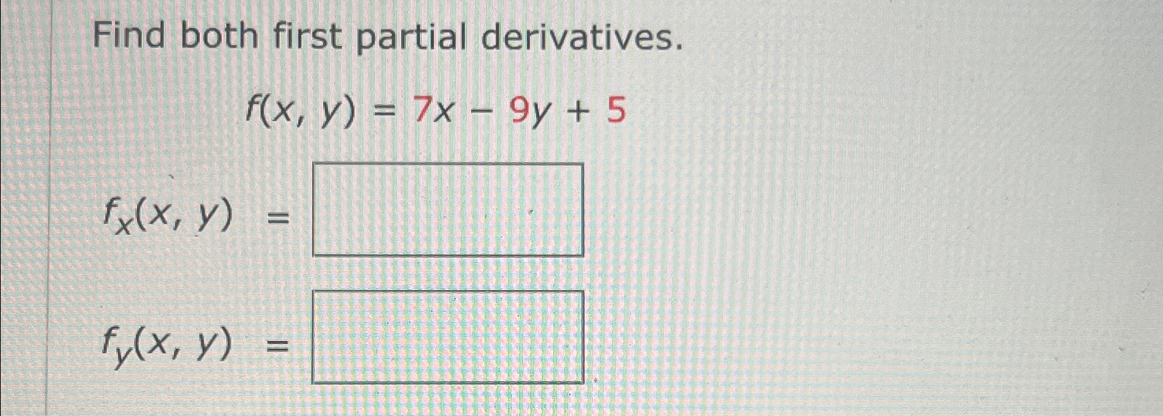 Solved Find both first partial | Chegg.com