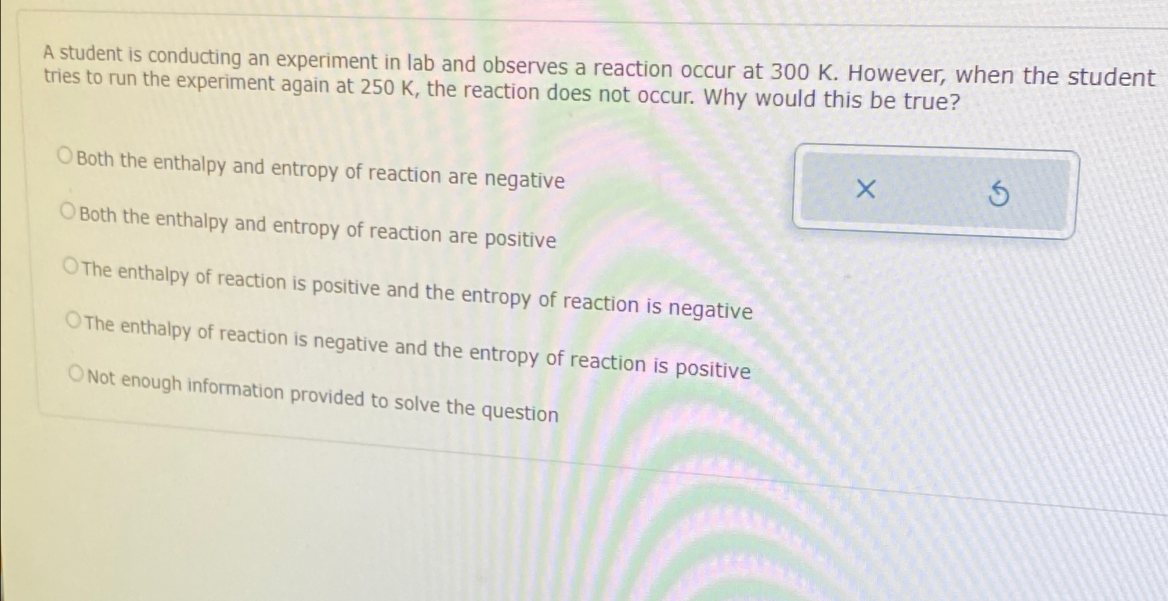 A student is conducting an experiment in lab and | Chegg.com