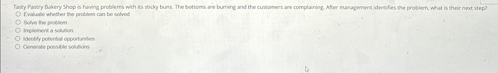 Solved Tasty Pastry Bakery Shop is having problems with its | Chegg.com