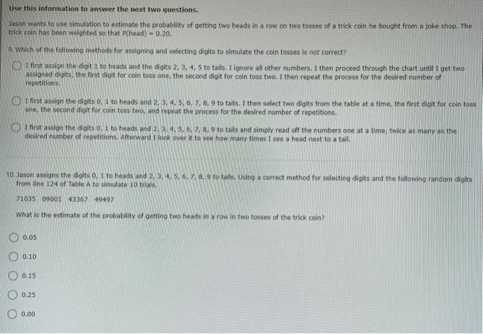 Solved Use this information to answer the next two | Chegg.com