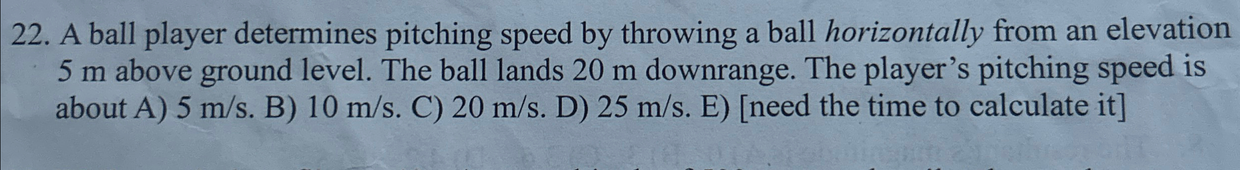 Solved A ball player determines pitching speed by throwing a | Chegg.com