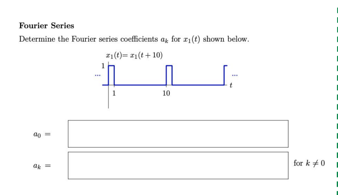 Solved Fourier SeriesDetermine the Fourier series | Chegg.com Solved Fourier SeriesDetermine the Fourier series | Chegg.com