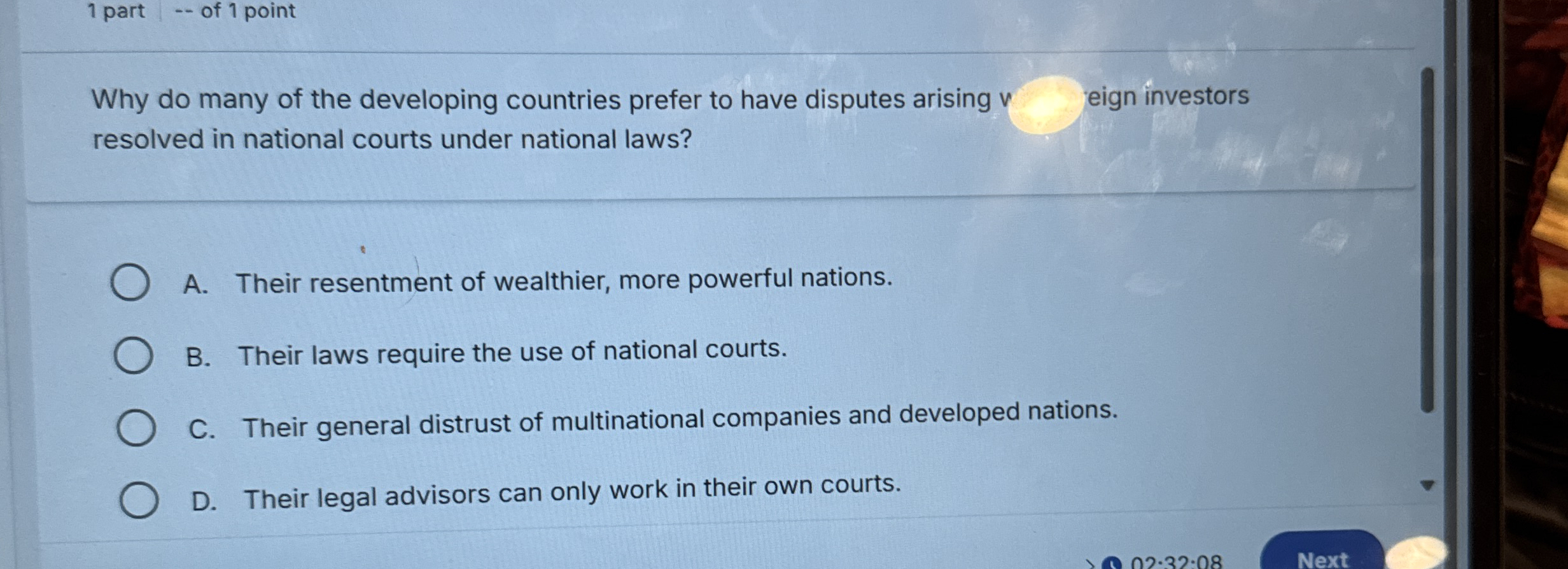 Solved 1 ﻿part-- ﻿of 1 ﻿pointWhy do many of the developing | Chegg.com