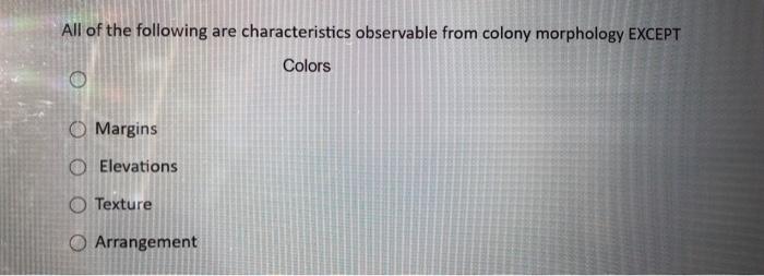 Solved All of the following are characteristics observable | Chegg.com