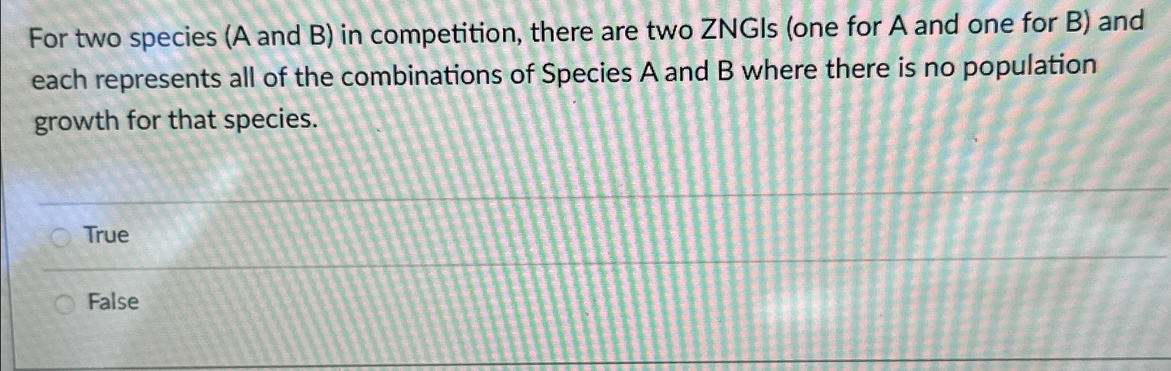 Solved For two species ( ﻿A and B ) ﻿in competition, there | Chegg.com